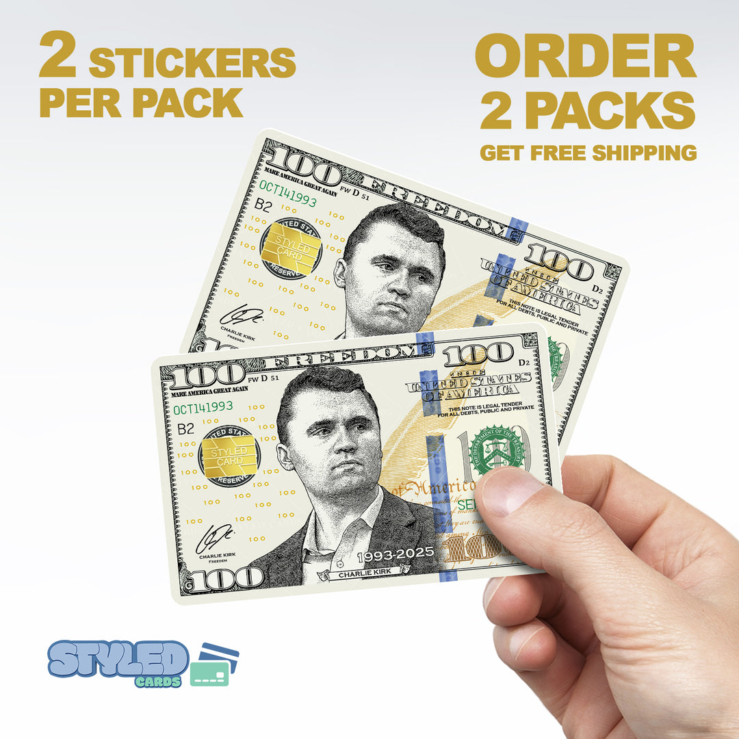 charle kirk debit card stickers – Styledcards